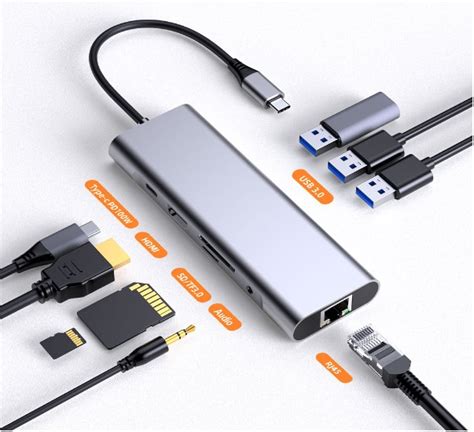 11 In 1 Multi Function USB4 Docking Station Supports Three Way PD Fast Charging