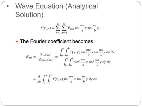 2 Dimensional Wave Equation Analytical And Numerical Solution Pptx Physics Science