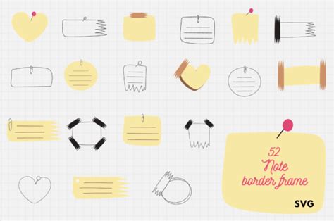 Note Border Frame Outline Vector Graphic By Oatmeal Creative Fabrica