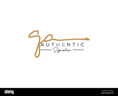 Letter Qa Signature Logo Template Vector Stock Vector Image And Art Alamy