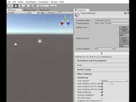Switch Unity Color Space From Gamma To Linear YouTube