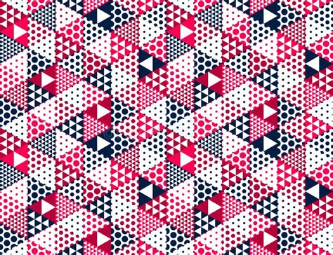 3d Cubes Seamless Pattern Vector Background Rhombus And Triangles Dimensional Blocks