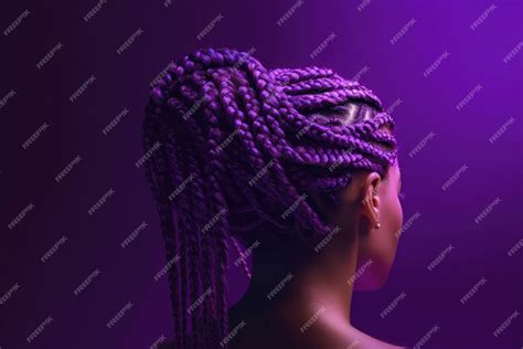 Premium Photo Afro Hair Braided In A Cornrow Hairstyle Using