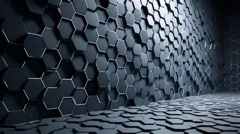 Contemporary Wall Design Hexagonal Mesh Patterns In 3d Rendering Background Bee Pattern