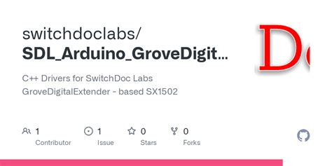 GitHub Switchdoclabs SDL Arduino GroveDigitalExtender C Drivers