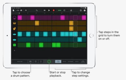 Beat Sequencer Touch Instrument Rap Beat On Garage Band HD Png Download Transparent Png