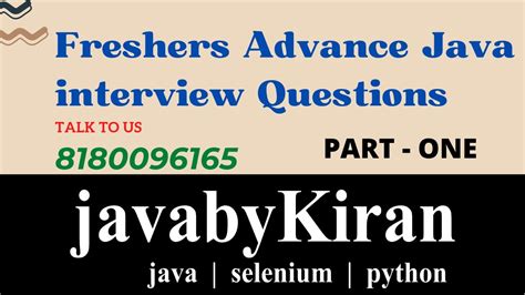 Advance Java Placements Interview Questions Part One Youtube