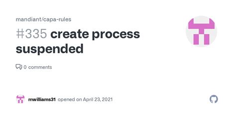 Create Process Suspended Issue 335 Mandiant Capa Rules GitHub