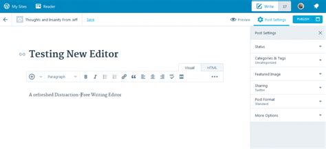 Updates Its Post Editor With A Distraction Free Interface Wp Tavern
