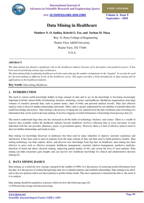 Pdf Data Mining In Healthcare
