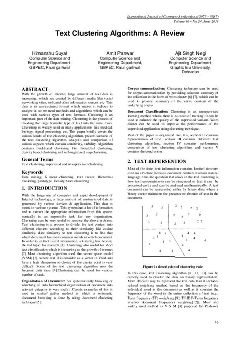 Pdf Text Clustering Algorithms A Review