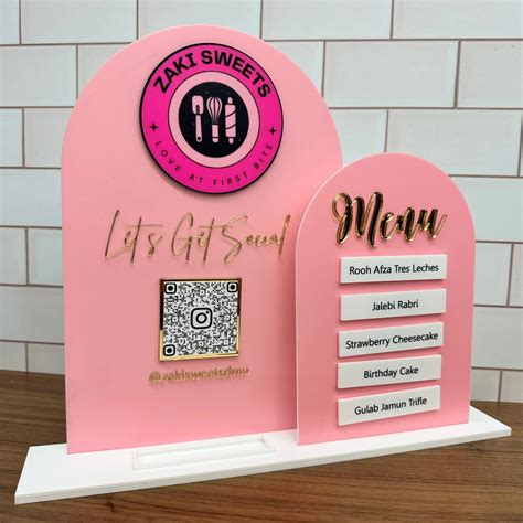Magnetic Menu Sign Interchangeable Menu Instagram Sign Let S Get Social