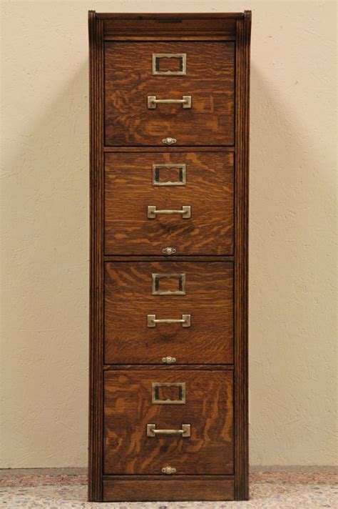 Oak Yawman And Erbe 4 Drawer 1910 Antique File Cabinet