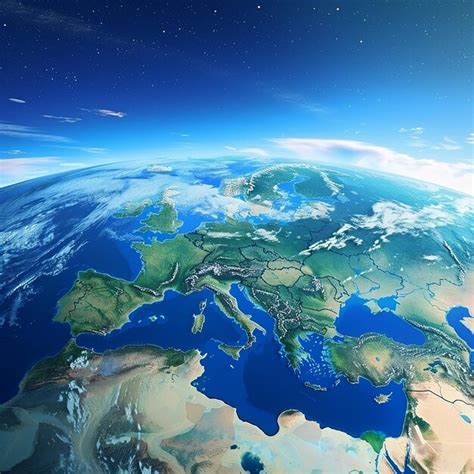 Photo Of A Map Of The World With The Ocean And The Earth In The
