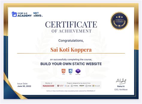Sai Koti Koppera On Linkedin Webdevelopment Certification Linkedinlearning Nxtwave