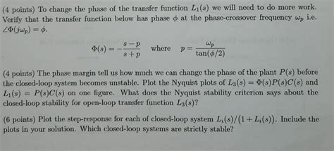 Solved Consider A Standard Unity Feedback System Below With Chegg
