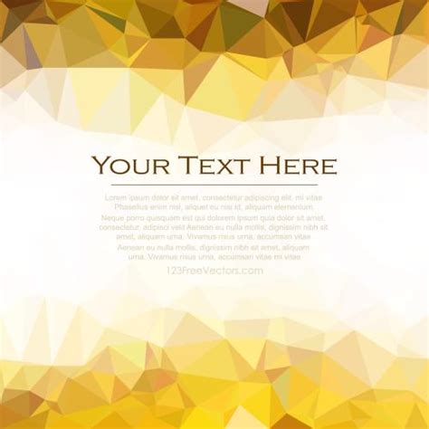 Polygonal Triangular Light Golden Background Clip Art