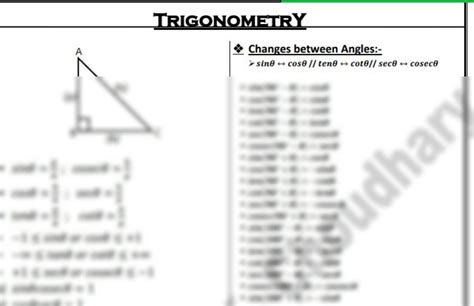 SOLUTION Trigonometry Formulas Studypool