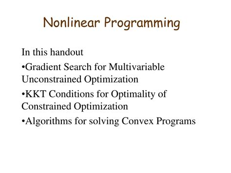 Ppt Nonlinear Programming Powerpoint Presentation Free Download Id