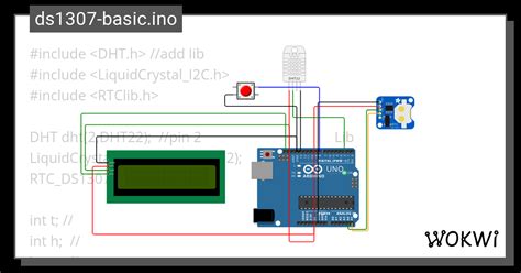 Prj20 RTC DHT LCD SW Wokwi ESP32 STM32 Arduino Simulator