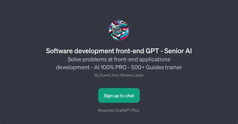 Software Development Front End Gpt Senior Ai Ai Tool For Frontend
