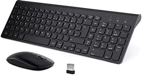 Tedgem 2 4g Keyboard And Mouse Set Usb Ergonomic Keyboard Wireless And 2 In 1 Usb Receiver For