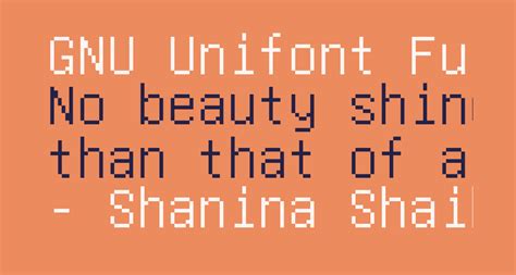 GNU Unifont Full Free Font What Font Is