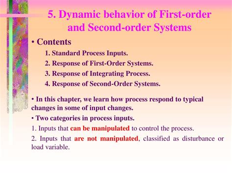 PPT Dynamic Behavior Of First Order And Second Order Systems PowerPoint Presentation ID