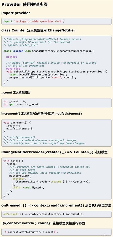 Leo Editor 关于 Flutter 变量管理插件 Provider 官方例子文学化编程分析 航行学园