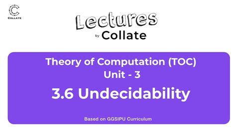 36 Undecidability In Detail Toc Unit 3 Ipu Youtube