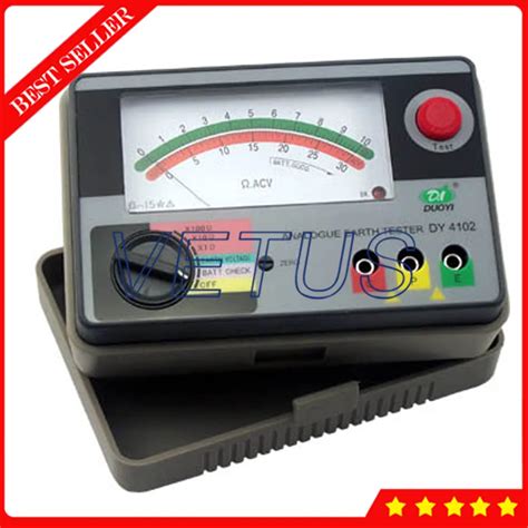 Analog Ground Resistance Tester With 001 Ohm To 2000 Ohm Measuring