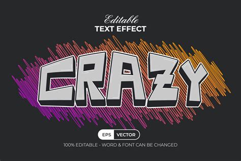 Crazy Text Effect Fun Style Graphic By Mockmenot · Creative Fabrica