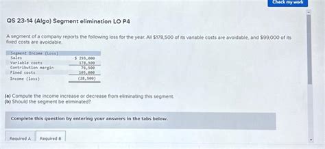 Solved QS Algo Segment Elimination LO P A Segment Chegg