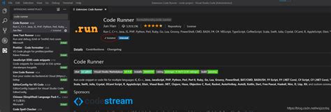 Vc Code（visual Studio Code） 安装 Code Runner 插件vision Studio 安装 Code