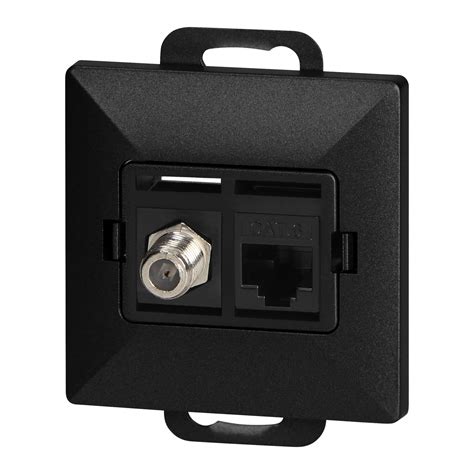 Single Socket Type F Single Socket Tel Comp Rj 45 Cat6 Pearl Tv F