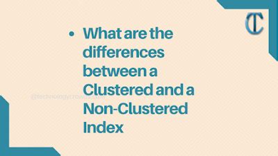 What Are The Differences Between A Clustered And A Non Clustered Index Net Core MVC HTML