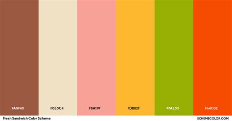 Fresh Sandwich Color Scheme Brown