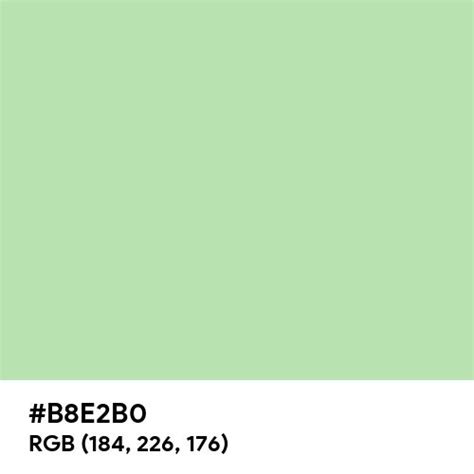 A Light Green Color Is Shown With The Words Bbbe2o Rgb16 22