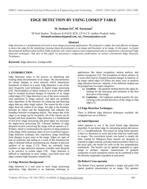 Performance Evaluation Of Image Edge Detection Techniques Pdf