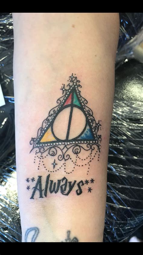Deathly Hallows Tattoo White