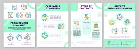 Strategic Procurement Green Brochure Template Contracts Types Leaflet