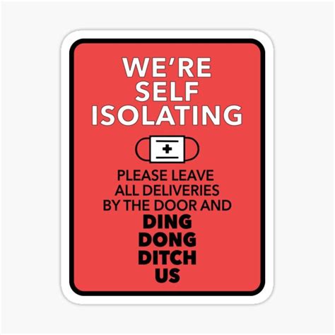 Warning Self Isolating Household Door Sign Ncov Sticker For Sale By