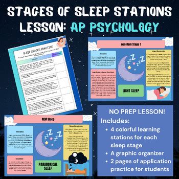 Stages Of Sleep Stations And Application Activity NO PREP Lesson AP Psychology