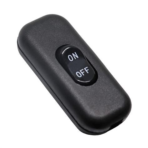 Buy Aleoed Black Inline Cord Switch Ac 250v 6a On Off Dpst Control Rocker Button Switch For