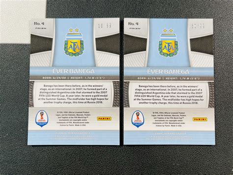 【chill官方代拍】zz031 2018 Panini Prizm 俄罗斯世界杯 阿根廷 塞维利亚 Ever Banega 巴内加 彩虹套