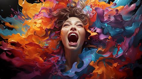 Premium Ai Image Abstract Illustration Of A Bright Colorful Explosive Emotional Love Feeling