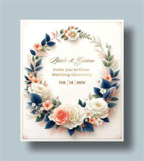 결혼 초대 카드 디자인 무료 템플릿 프리미엄 Psd 파일