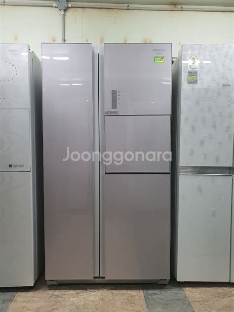 삼성 회색 강화유리 홈바 양문형냉장고 745리터 냉장고 중고나라