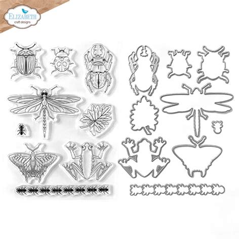 Elizabeth Craft Design Sunny Days Coll Stampand Die Set Beetles