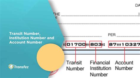 Transit Number Institution Number And Account Number